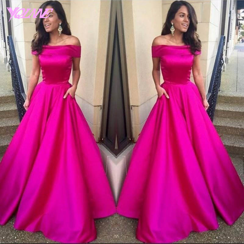 Rose Red Prom Dresses ,long Dresses,evening Gown ,off The Shoulder ...